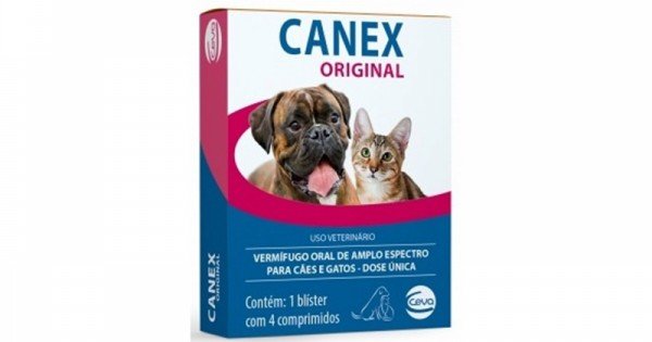 Canex 4 Comprimidos Cães E Gatos Ceva